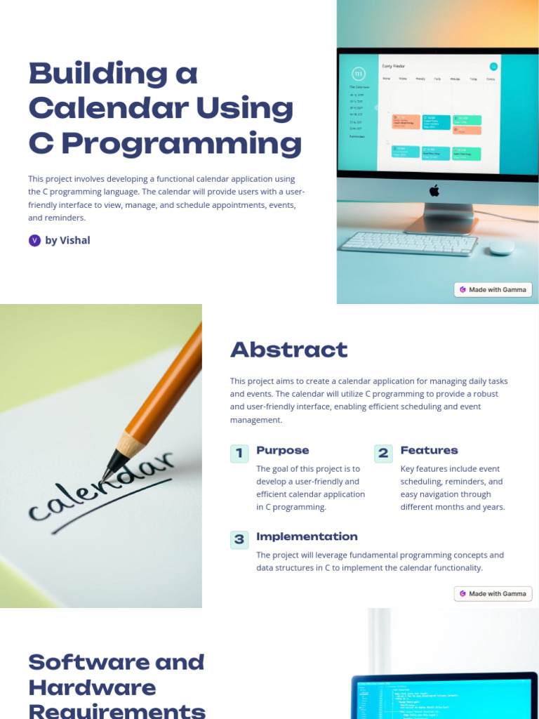 Building a Calendar Using C Programming | PDF | Computer Programming | Usability
