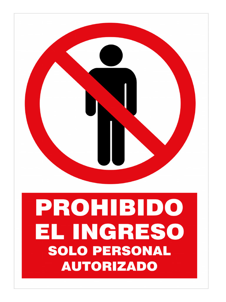 Señaletica Prohibido El Ingreso | PDF