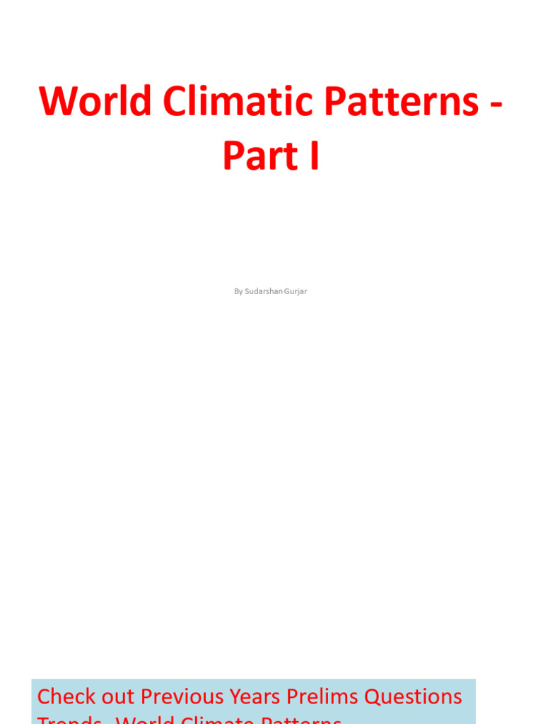 World Climatic Pattern Spy Qs 1 | PDF | Rain | Desert