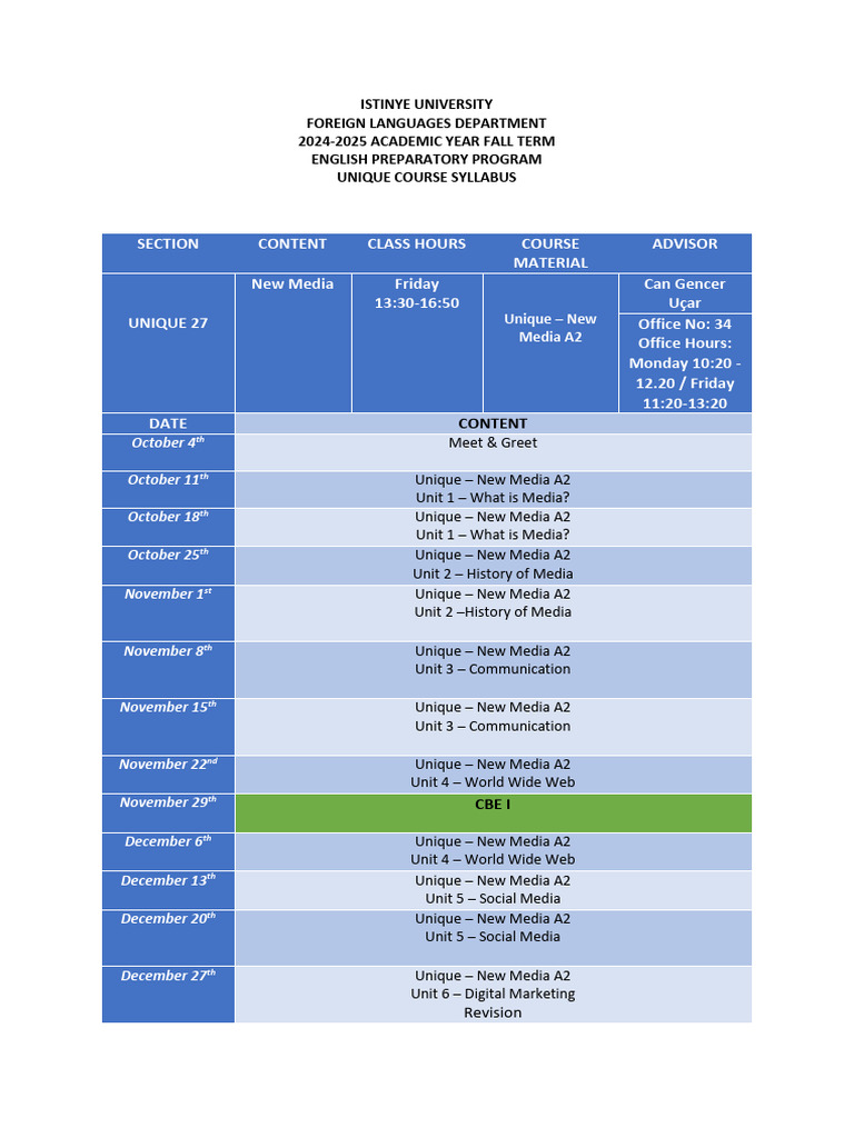 English Prep Program Syllabus 2024-2025 | PDF | Plagiarism