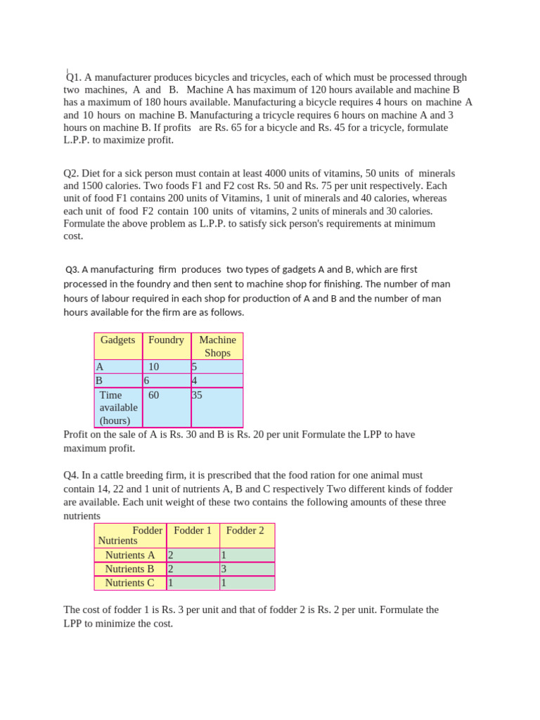 LPP Extra Questions For Practice | PDF | Nutrients | Nutrition