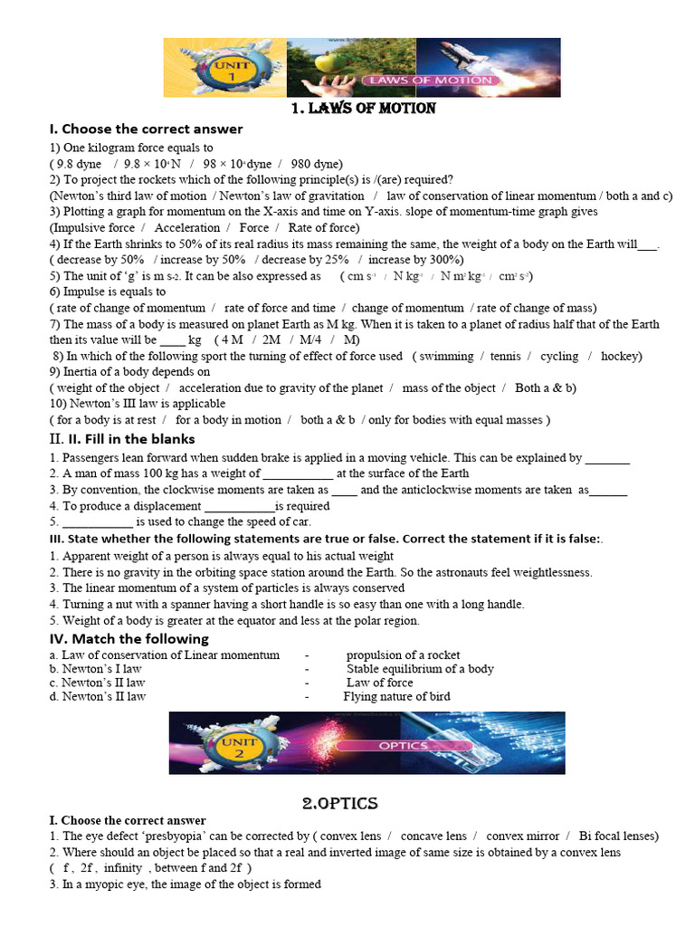 SCIENCE Book Back One Mark | PDF | Nuclear Fission | Sound