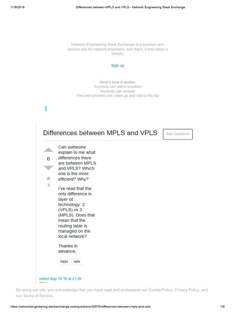 Differences between MPLS and VPLS - Network Engineering Stack Exchange ... Differences between MPLS and VPLS - Network Engineering Stack Exchange ...