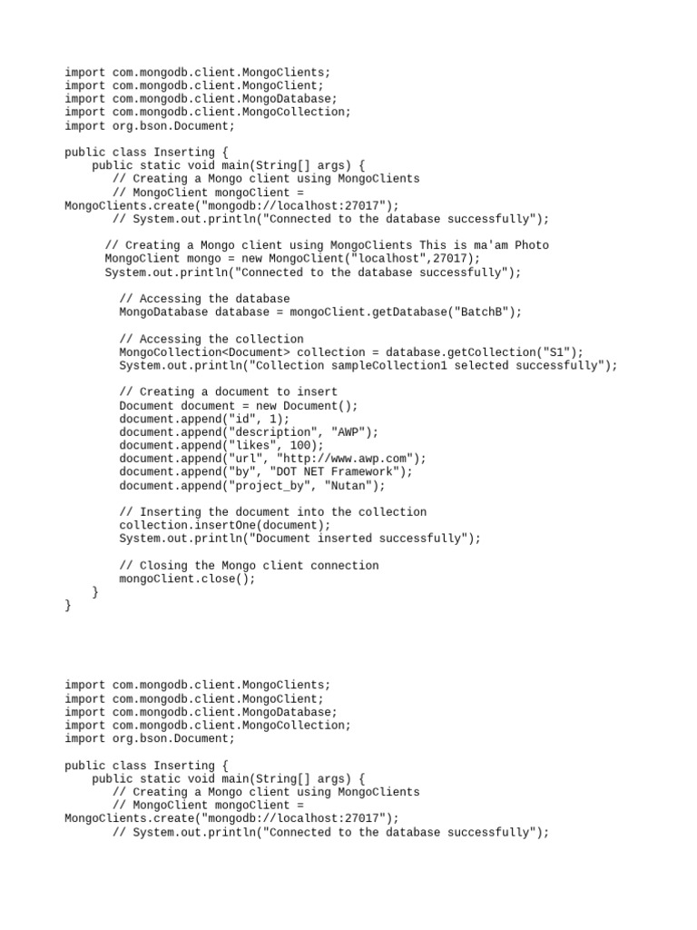 5JavaandMongoDB | PDF | Data Management | Computer Science