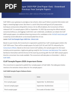 CLAT Syllabus - Origin CLAT | PDF