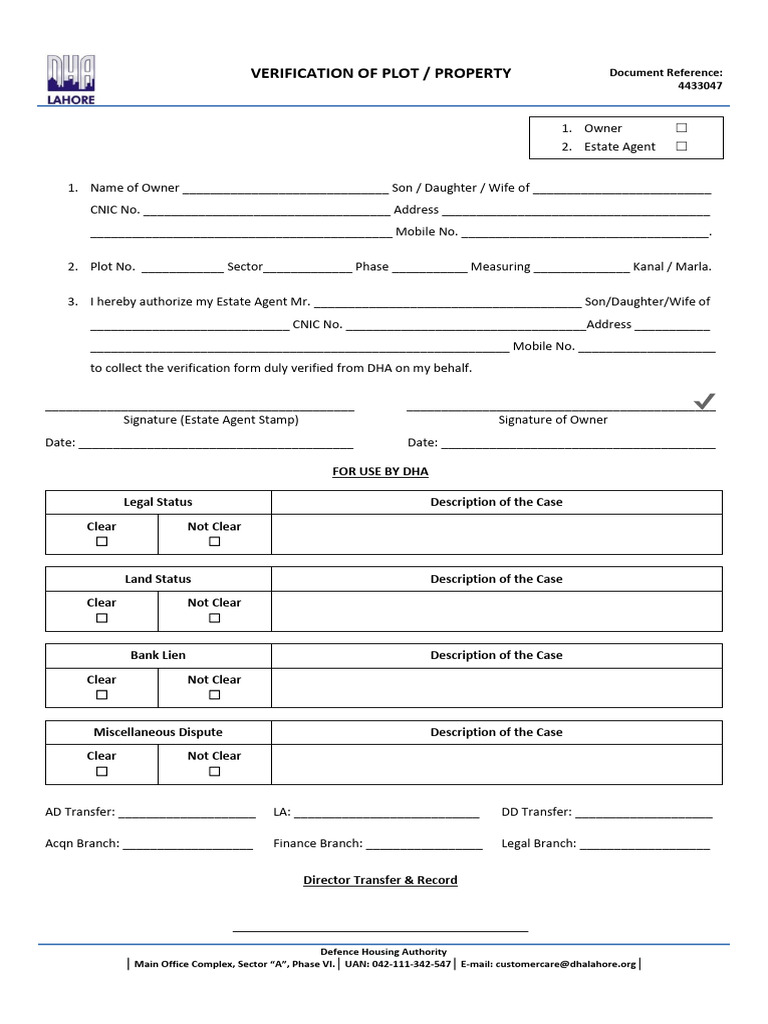 Verification of Property | PDF | Authentication