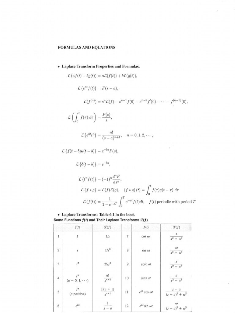 Formulas Exam I Pdf
