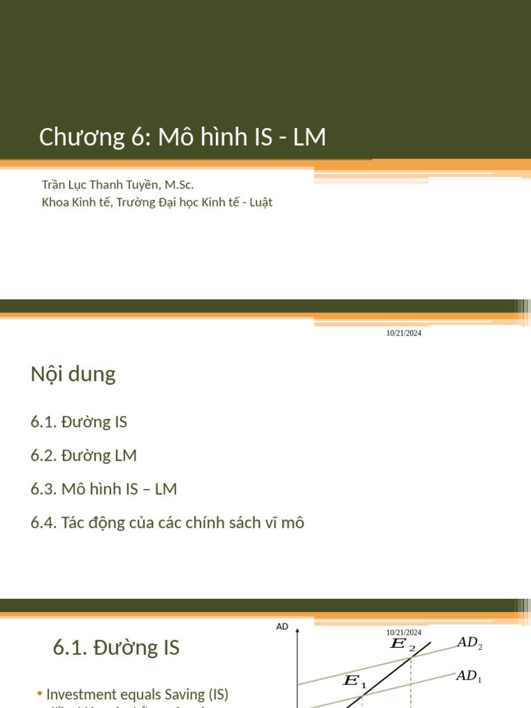 Chương 6 Mô hình IS - LM | PDF