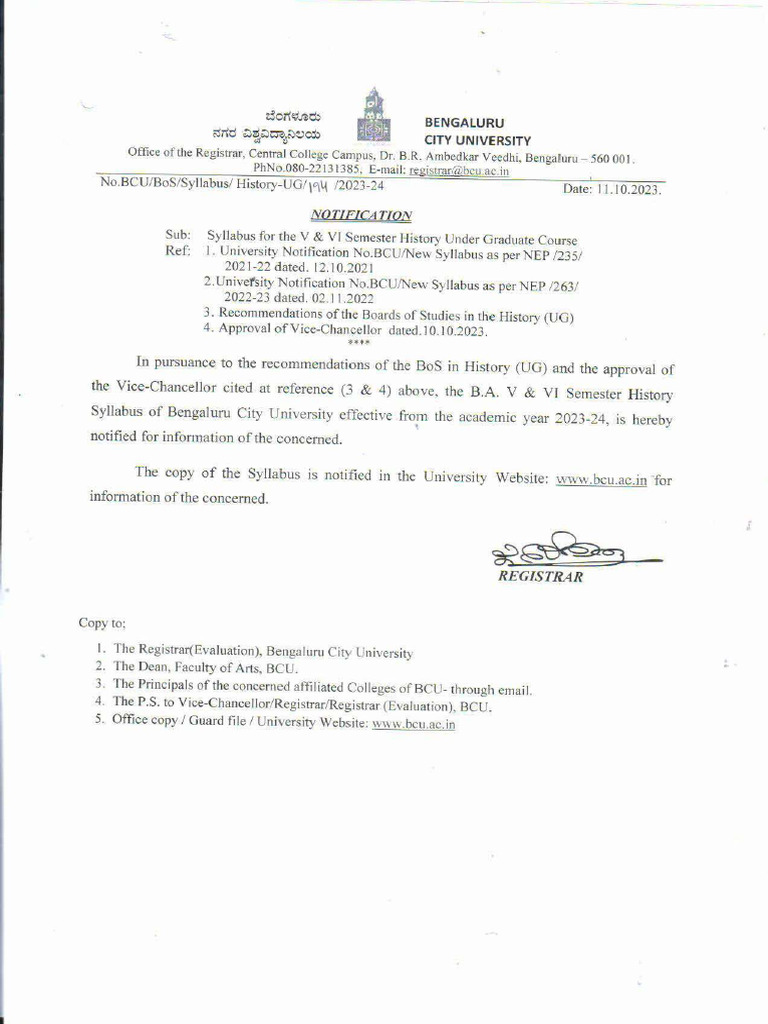 5th & 6th Sem History Syllabus | PDF | Nationalism | Colonialism