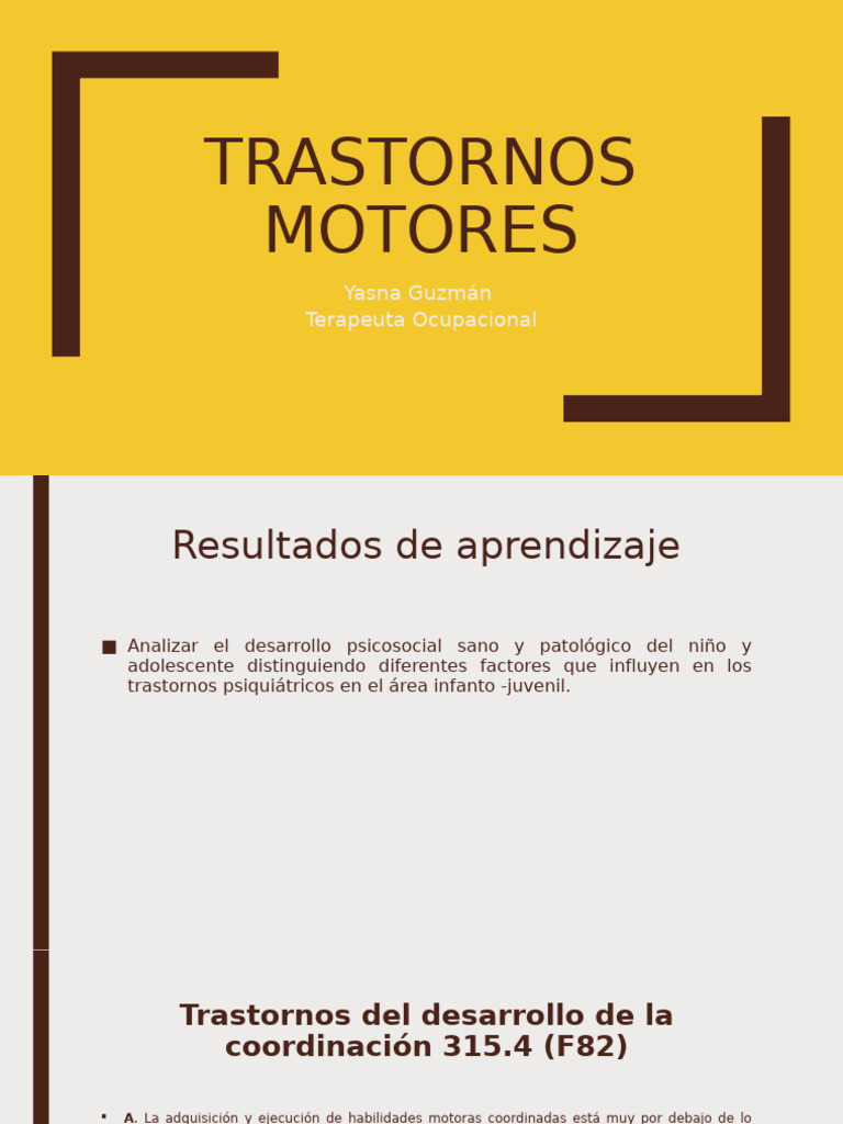 Clase 11 y 12 - Trastornos Motores | PDF | Síndrome de Tourette ...