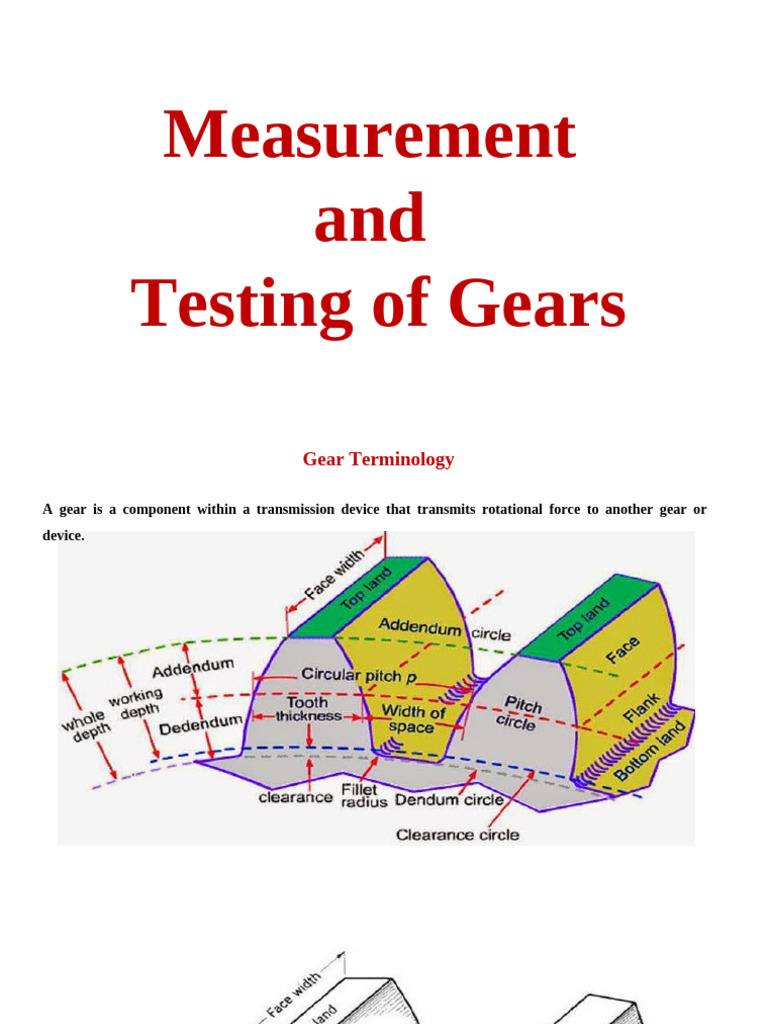 Gear Measurement | PDF | Gear | Mechanical Engineering