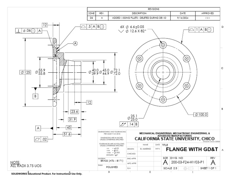 Bobby Marino - HW 03 | PDF | Drawing | Mechanical Engineering