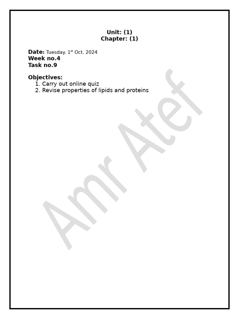 AP - Bio Sheet Week4-Task9 | PDF