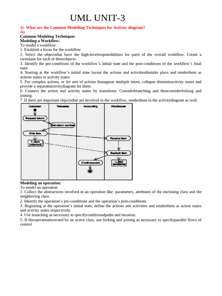 Uml Unit-3 Answers | PDF | Use Case | Unified Modeling Language
