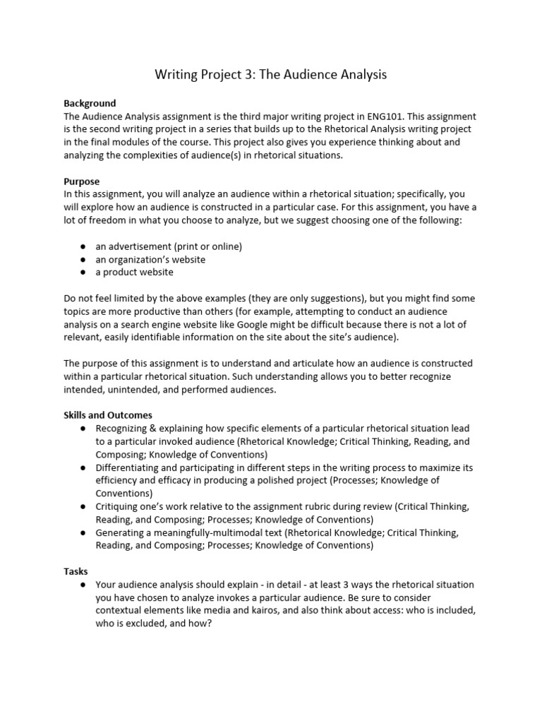 WP3 Audience Analysis | PDF | Critical Thinking | Rhetoric