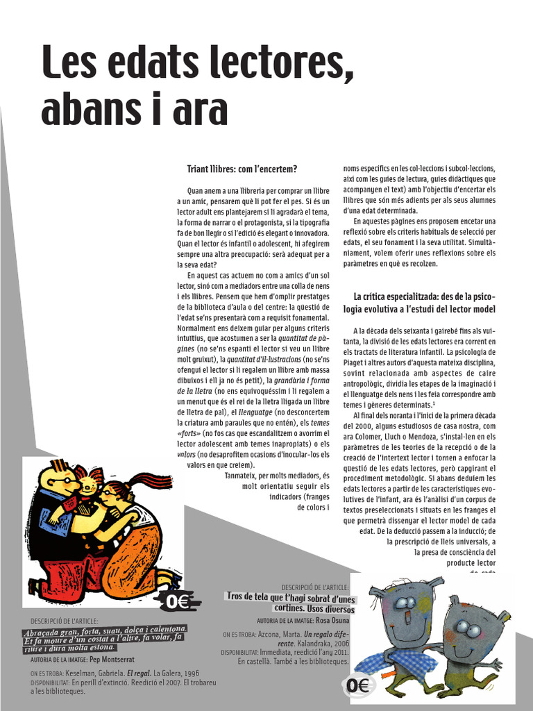 ANA DÍAZ-PLAJA - Les Edats Lectores (Revista Faristol, 71) | PDF