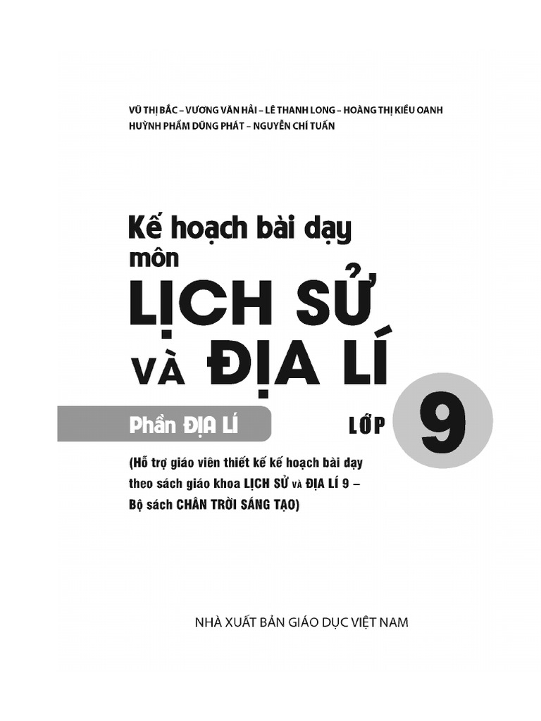 KHBD Lich Su Va Dia Li 9 Dia Li CTST | PDF