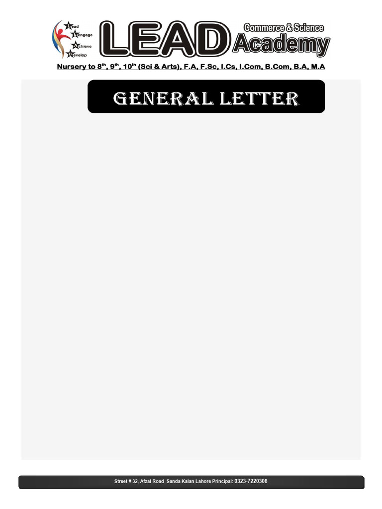 General Letter For B.A | PDF | Politics | Wellness