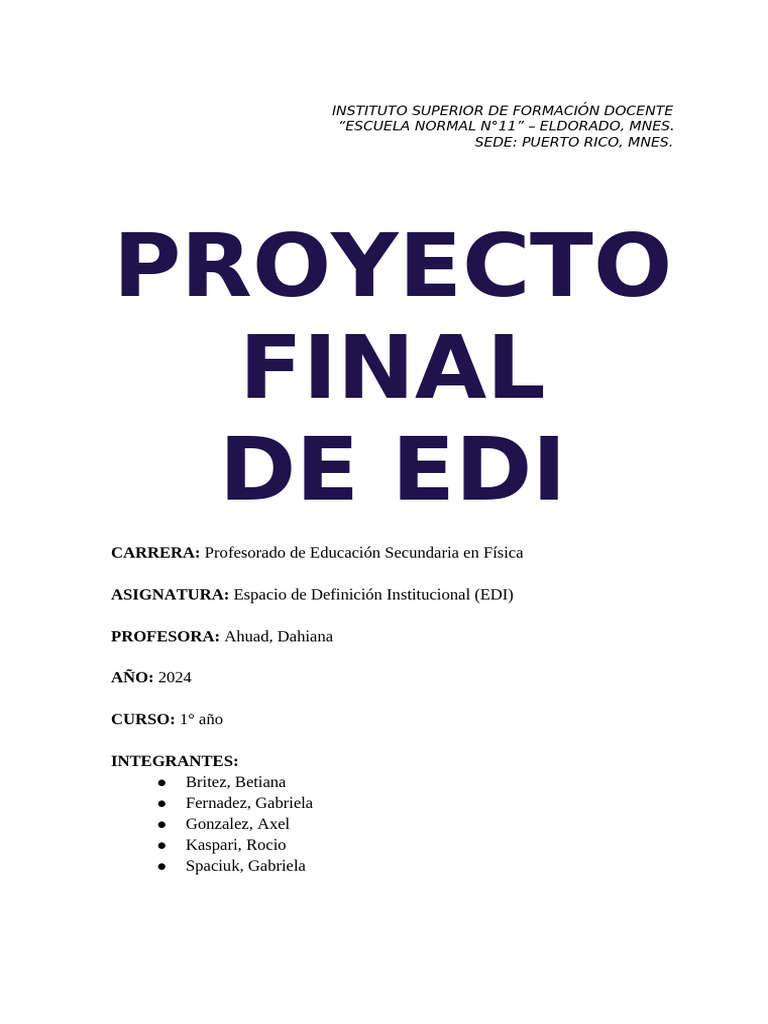 PROYECTO DE EDI | PDF | Residuos | Reciclaje