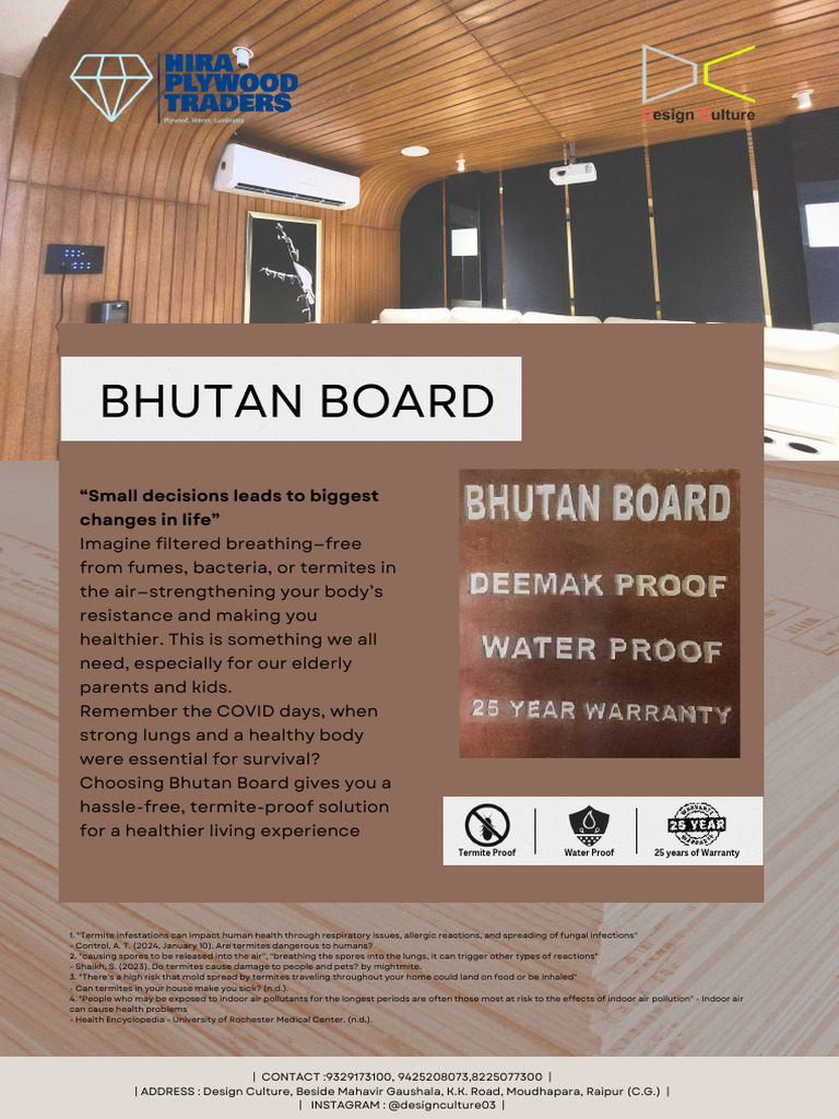 Termite-Proof Bhutan Board Benefits | PDF | Self-Improvement | Wellness