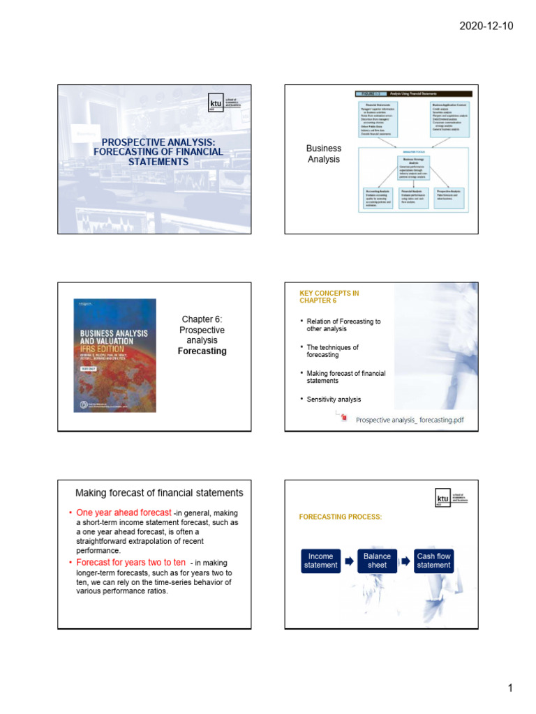 A Case Study - Financial Statements Forecasting For One Years | PDF ...