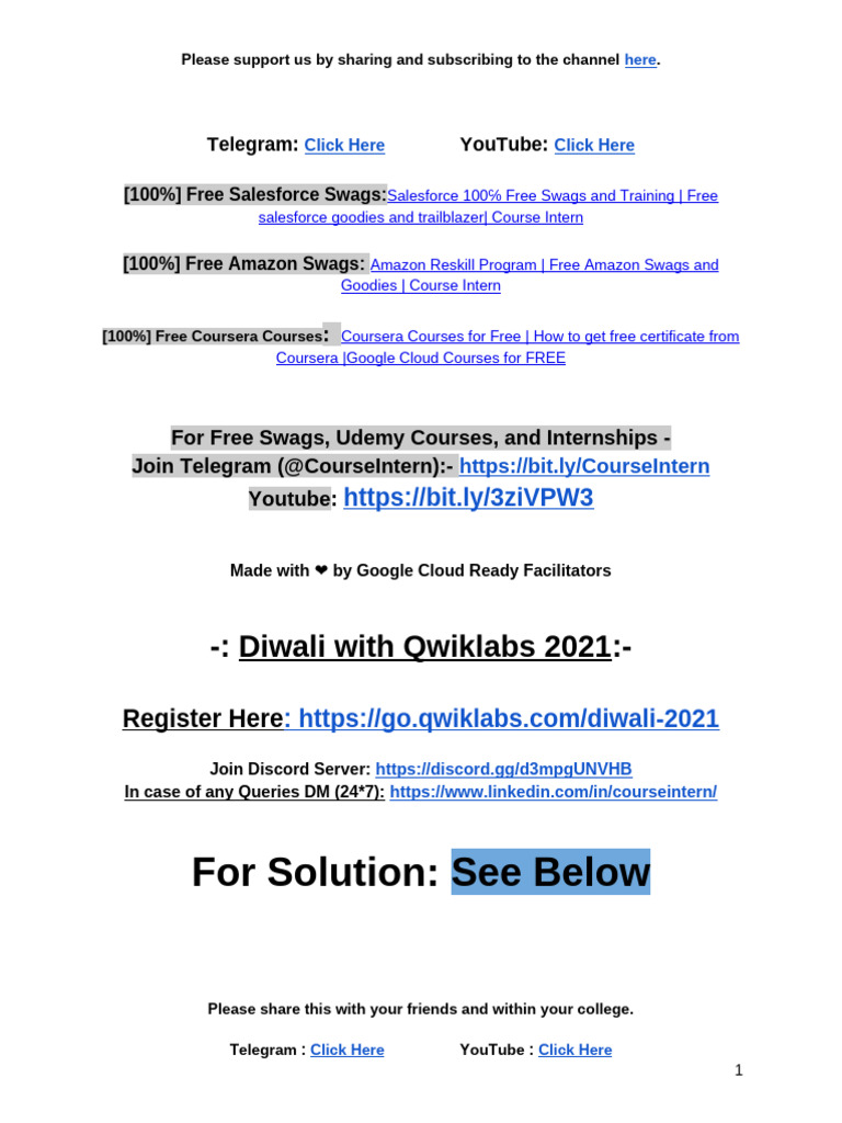 Qwiklabs Diwali Challenge 2021 | PDF | Cloud Computing | Proxy Server