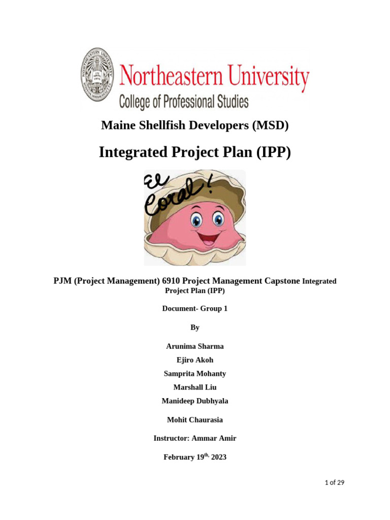 Integrated Project Plan Final Draft | PDF | Scrum (Software Development) | Aquaculture