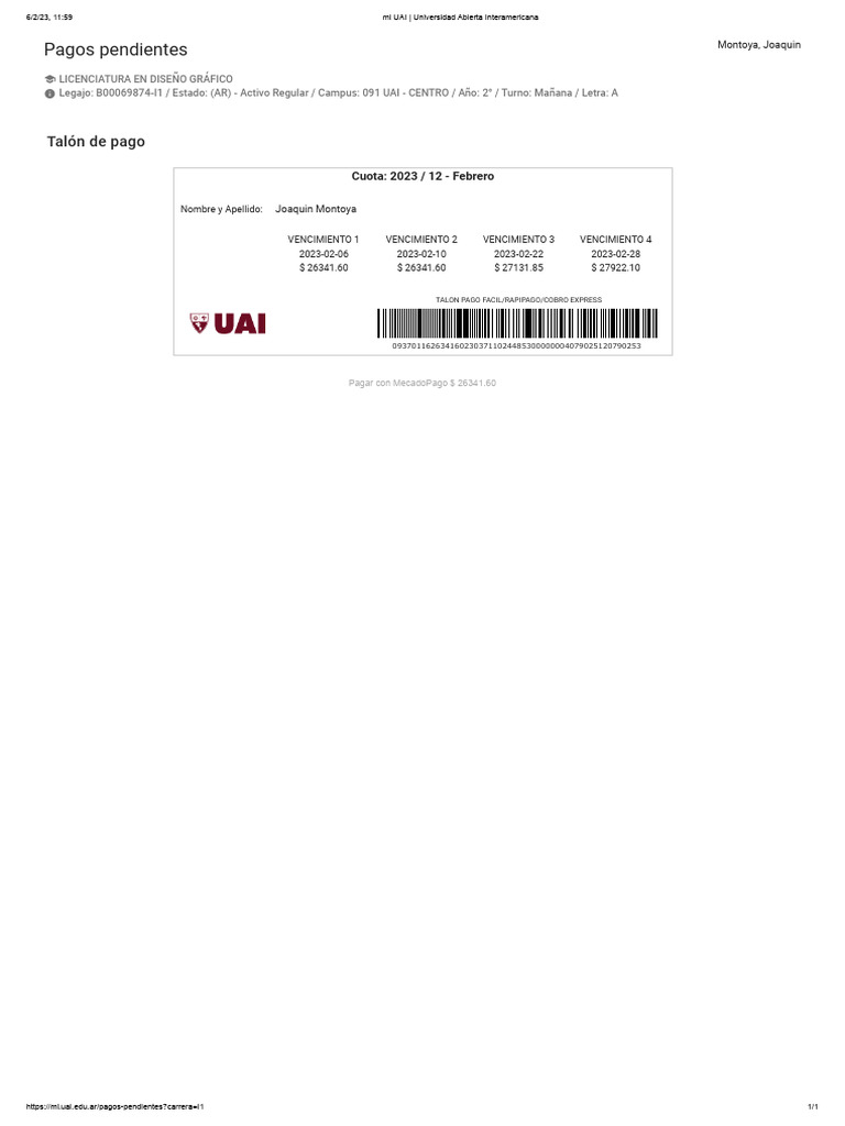 Mi UAI - Universidad Abierta Interamericana | PDF