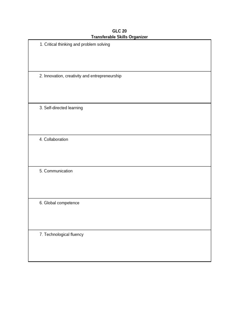 GLC 20 Transferable Skills Guide | PDF