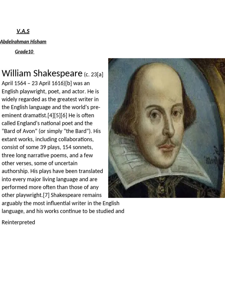 Shakespeare's Impact on English Language | PDF | Foreign Language ...