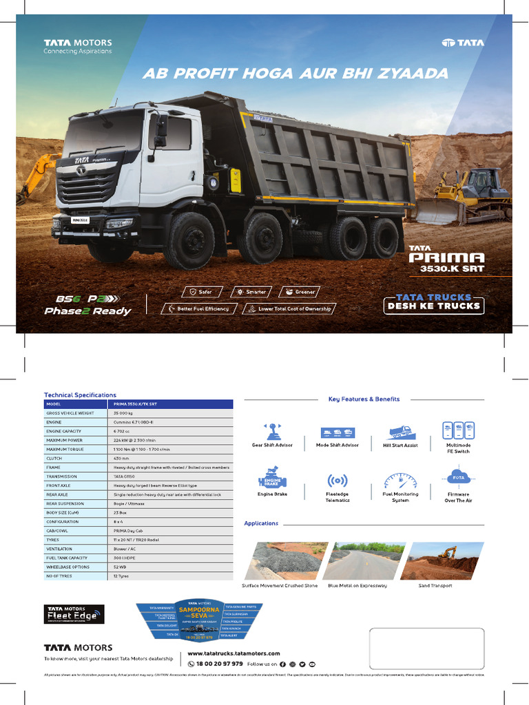 Tata PRIMA - 3525 - K - TK | PDF