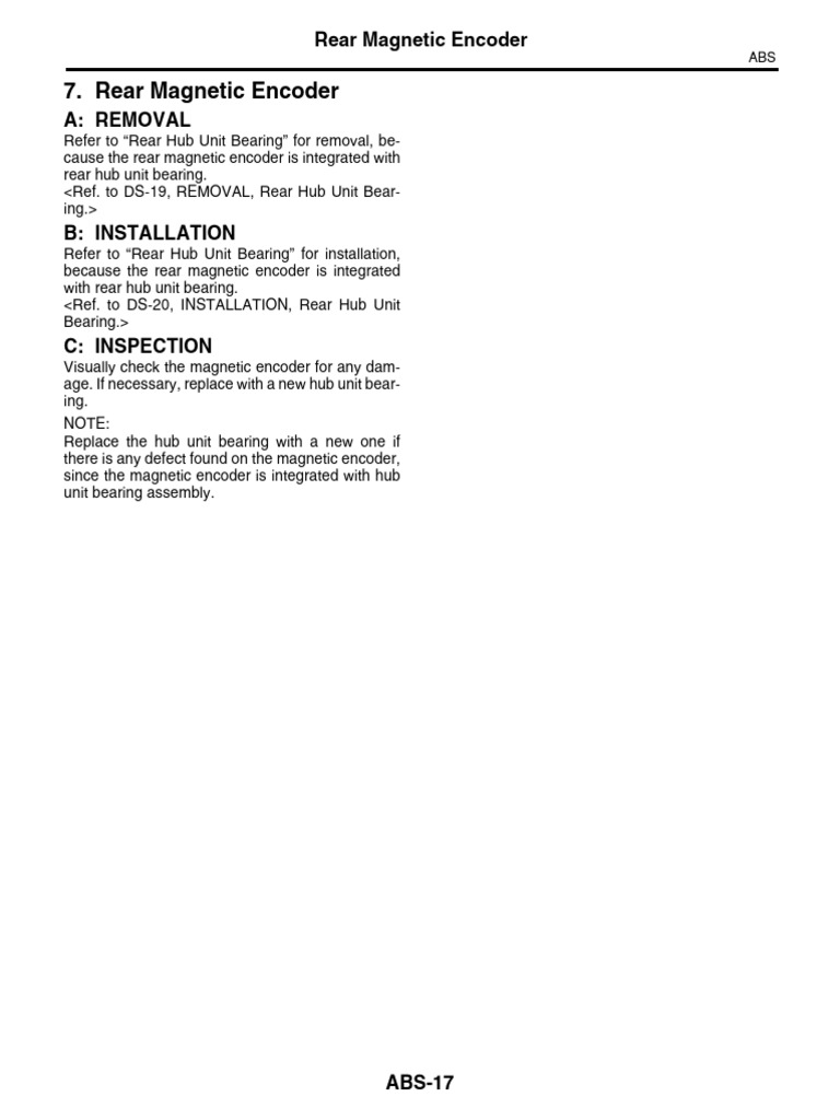 07 - Rear Magnetic Encoder | PDF
