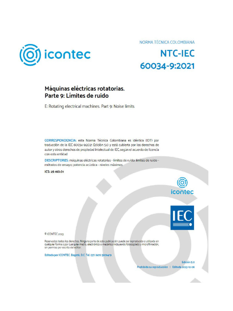 Ntc-Iec-60034-9 2021 | PDF