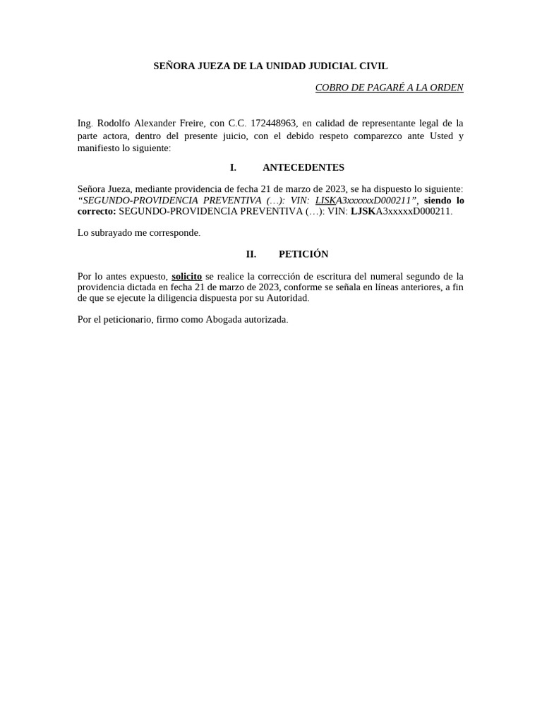 Modelo de Escrito para Convalidacion | PDF | Derecho