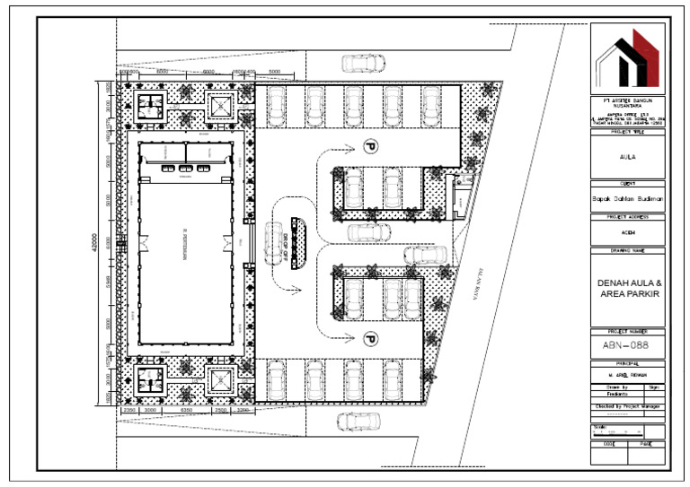 Denah Aula Dan Area Parkir | PDF