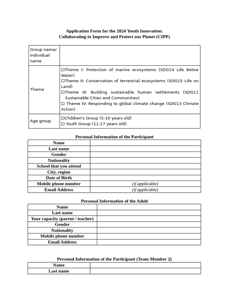 Application Form CIPP 2024 | PDF