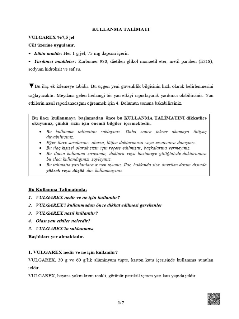 Vulgarex Yuzde 7 5 Jel KT | PDF