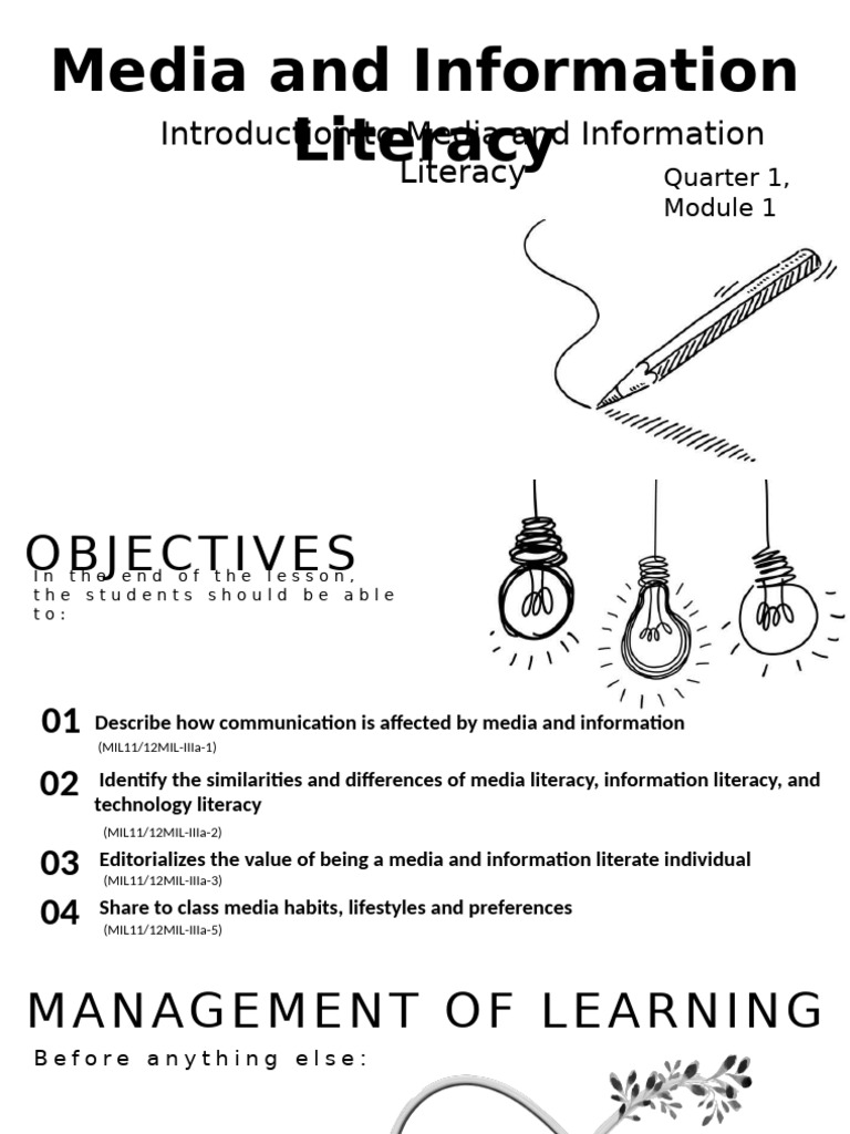 Media and Information Literacy Module | PDF | Communication | Mass Media