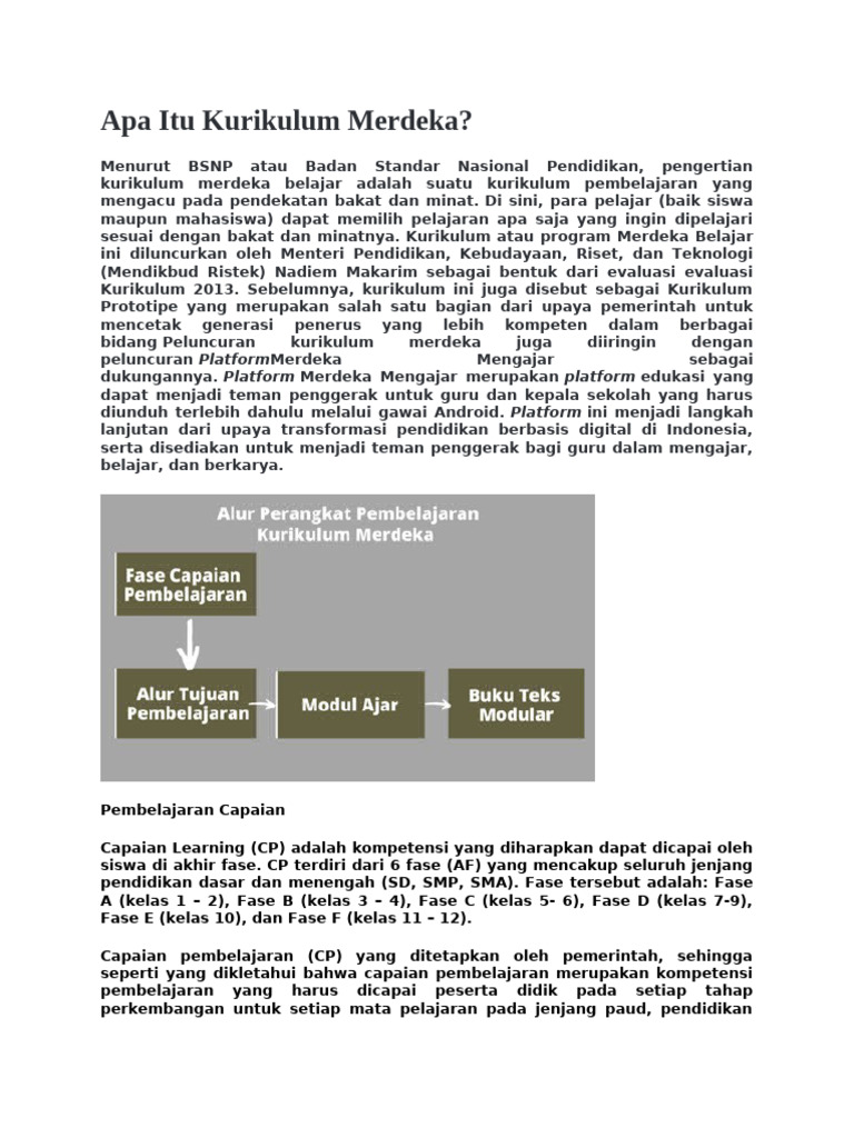 Apa Itu Kurikulum Merdeka | PDF