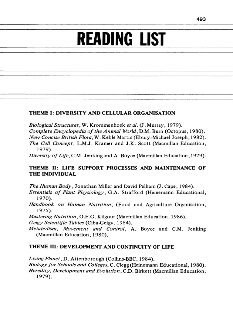 Reading List | PDF