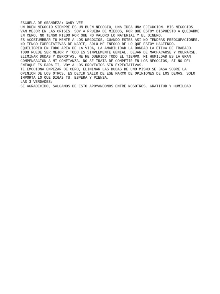 Haz lo que importa: Lecciones de Gary Vee | PDF