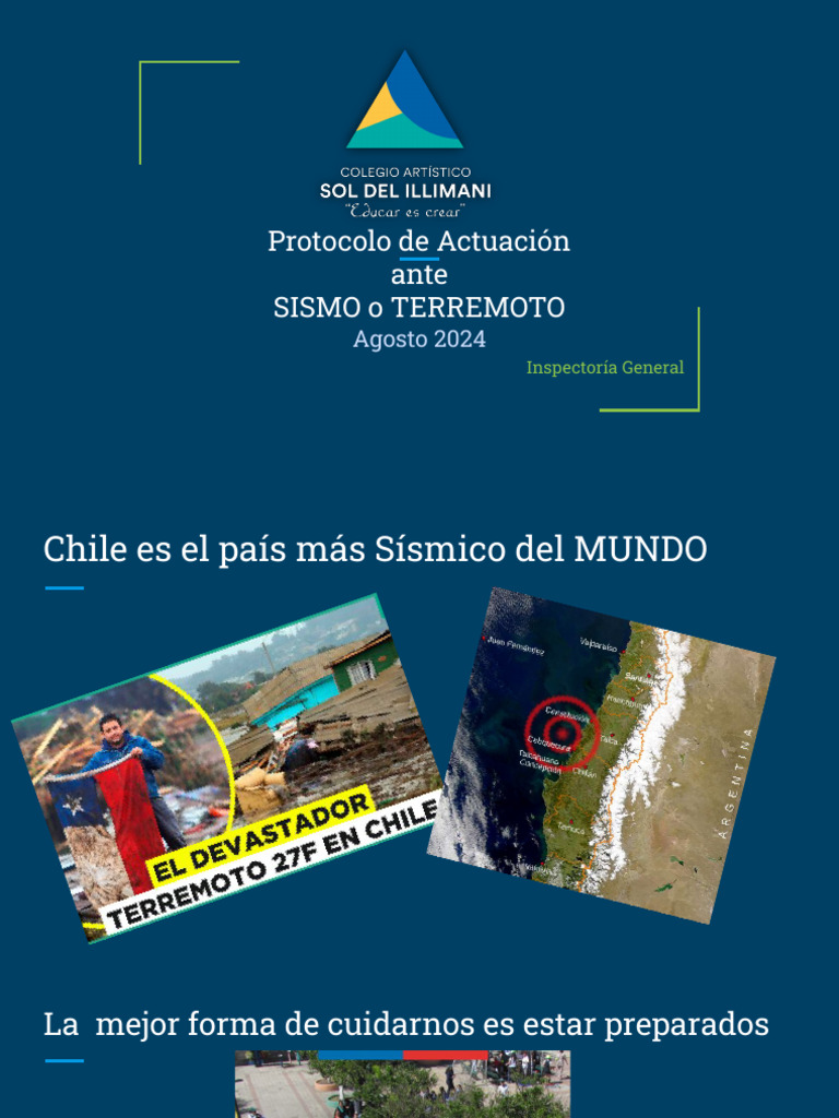 Presentacion Protocolo de Actuación Ante Sismo o Terremoto | PDF | Temblores | Sismología