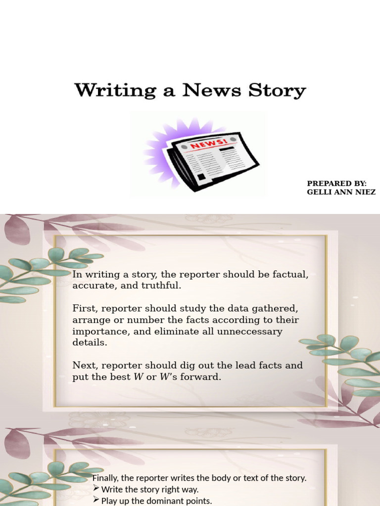 Effective News Writing Tips | PDF | Language Arts & Discipline