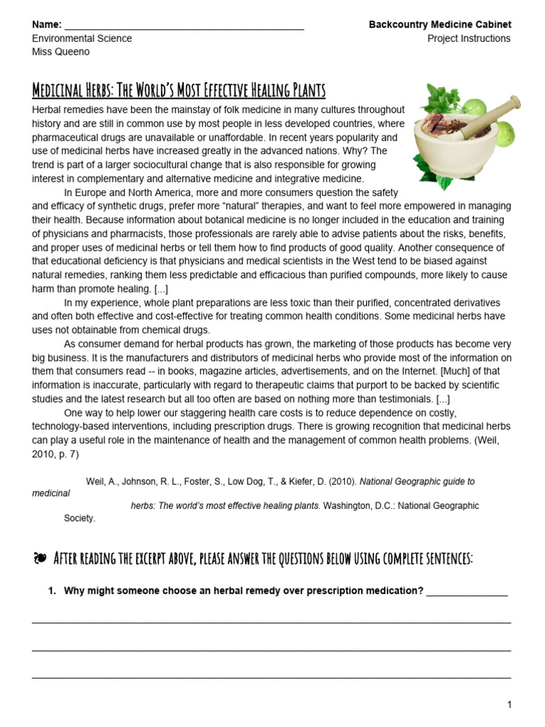 Medicinal Herbs: The World's Most Effective Healing Plants | PDF