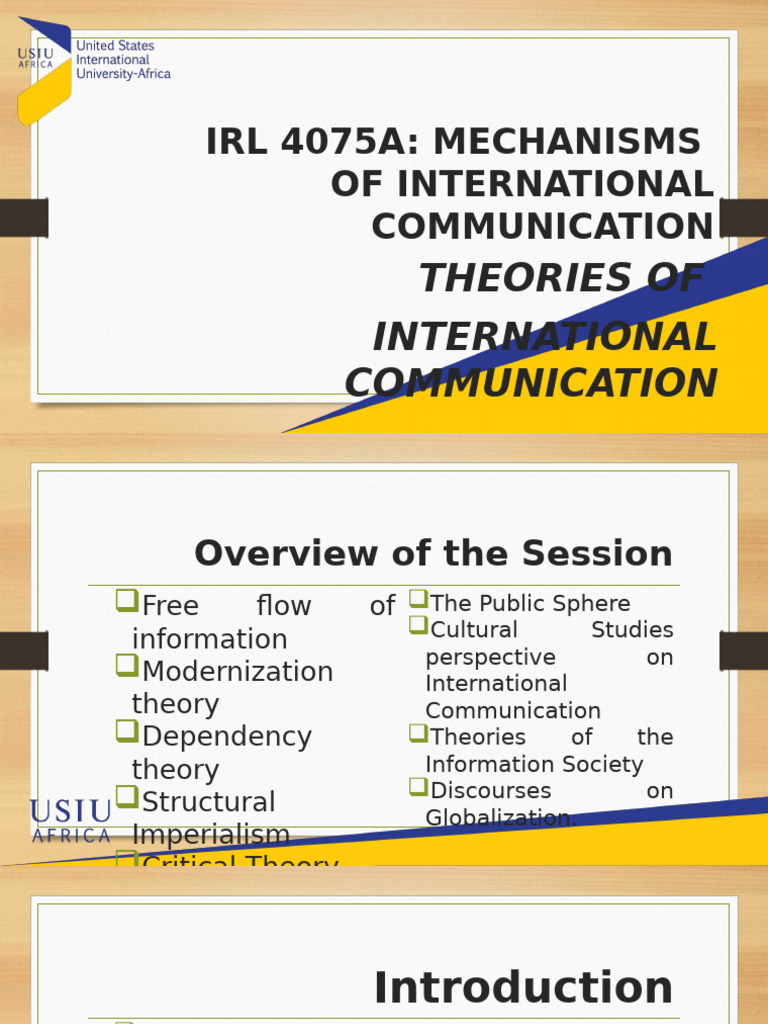 Theories of International Communication | PDF | Public Sphere ...