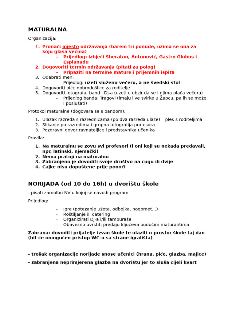 Maturalna i Norijada | PDF