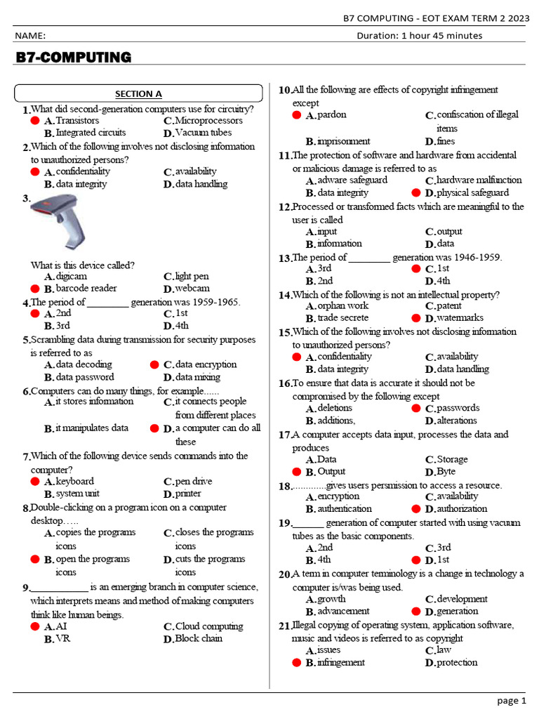 Answer B7 Computing | PDF | Icon (Computing) | Computer Security Answer B7 Computing | PDF | Icon (Computing) | Computer Security