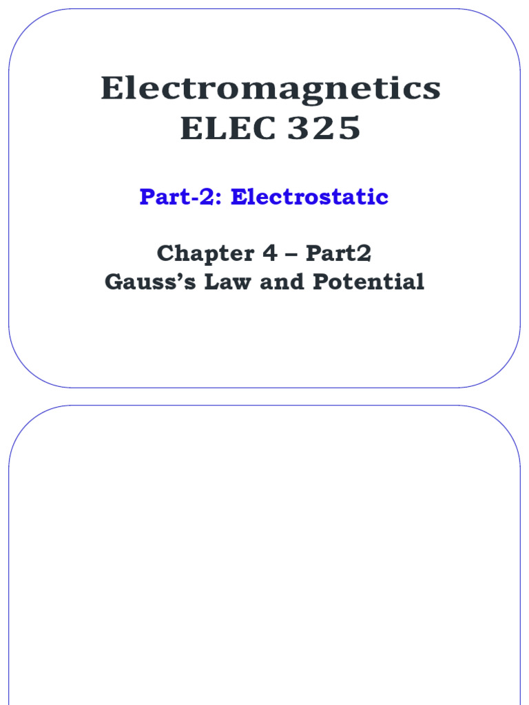 Chapter4 Electrostatics Part2 | PDF | Electrostatics | Electric Field