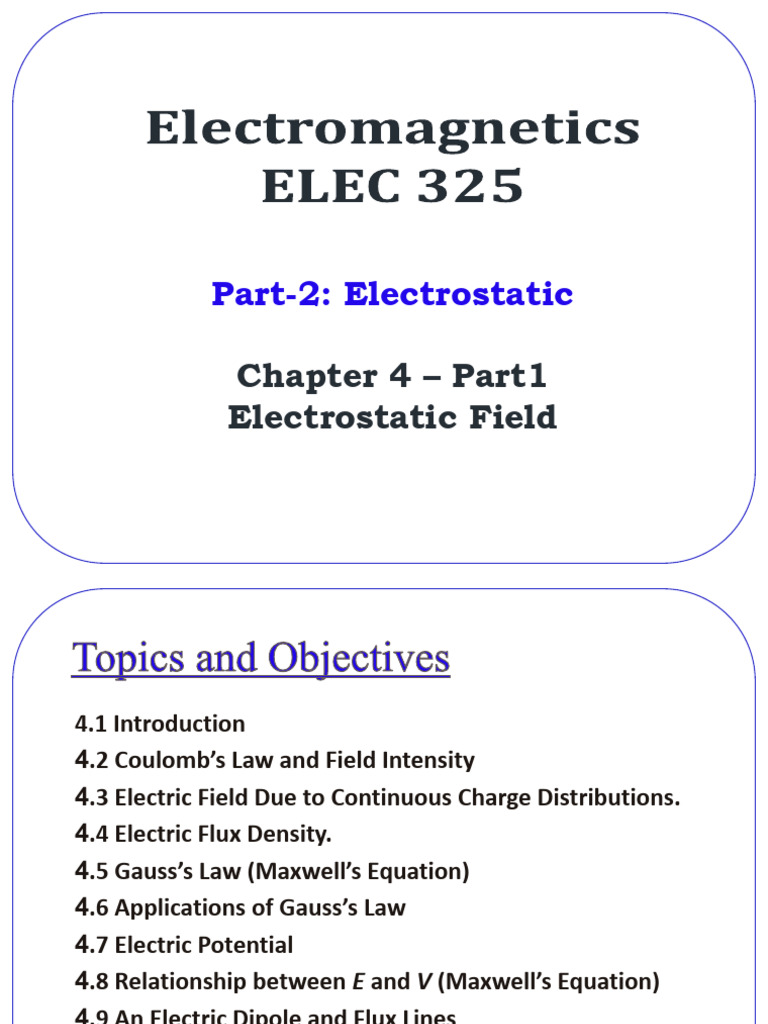 Chapter4_Electrostatics_Part1 | PDF | Electrostatics | Physics