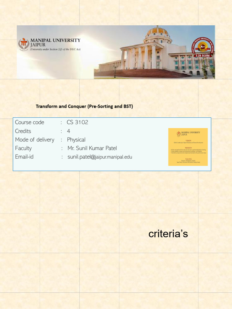 Transform and Conquer | PDF | Algorithms And Data Structures | Theoretical Computer Science